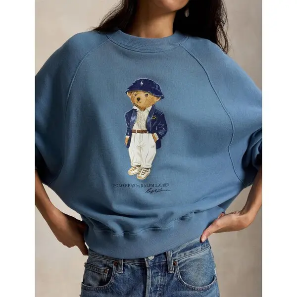 Polo Ralph Lauren Crewneck Sweatshirt With Embroidered Bear Graphic