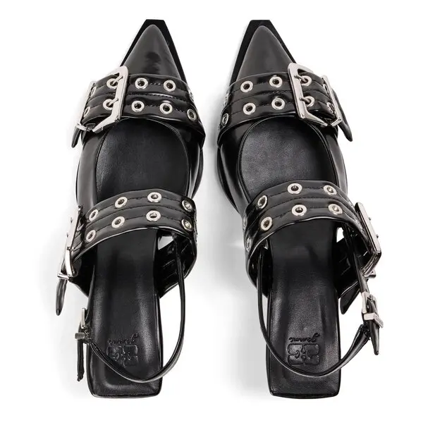 GANNI Buckled Heeled Sandals