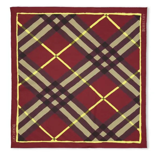 Burberry Diamond-shaped Silk Scarf