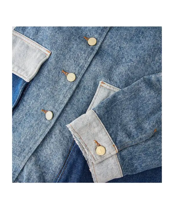 GANNI Versatile Denim Color Block Jacket
