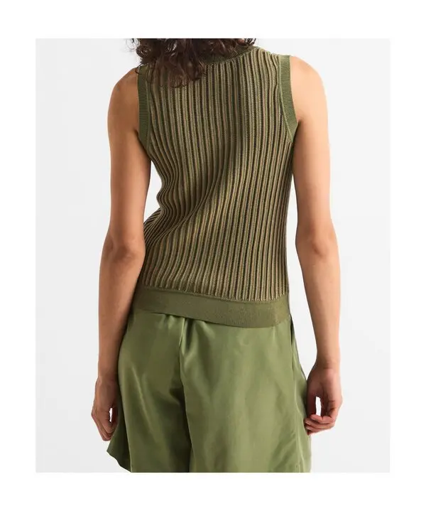 Varley Ribbed Knit Tank Top - Green