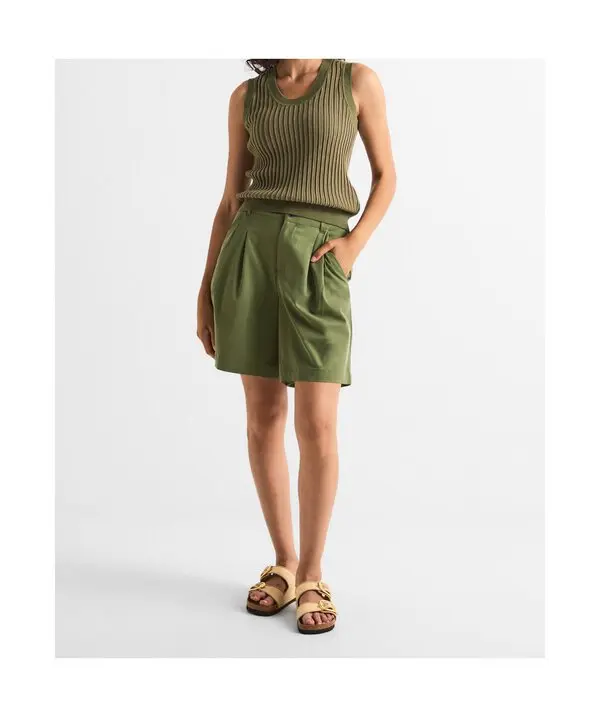Varley Ribbed Knit Tank Top - Green