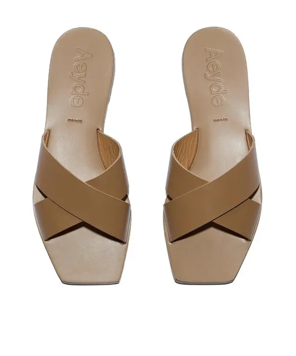 AeydĒ Strappy Flat Sandals - Brown