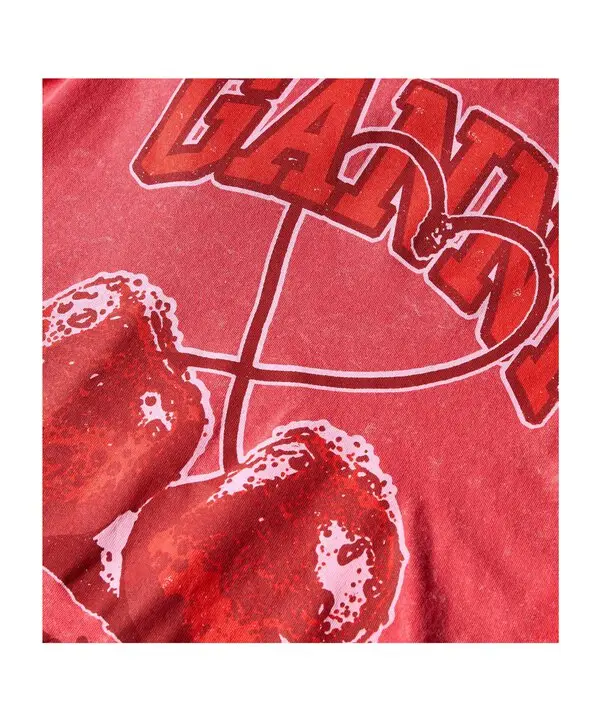 GANNI Cherry Print Short Sleeve T-shirt