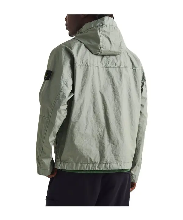 Stone Island Windproof Long Coat With Membrana Fabric