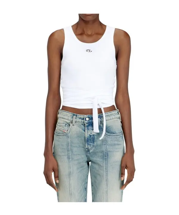 DIESEL® Strappy Wrap Crop Top - White