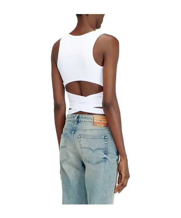 DIESEL® Strappy Wrap Crop Top - White