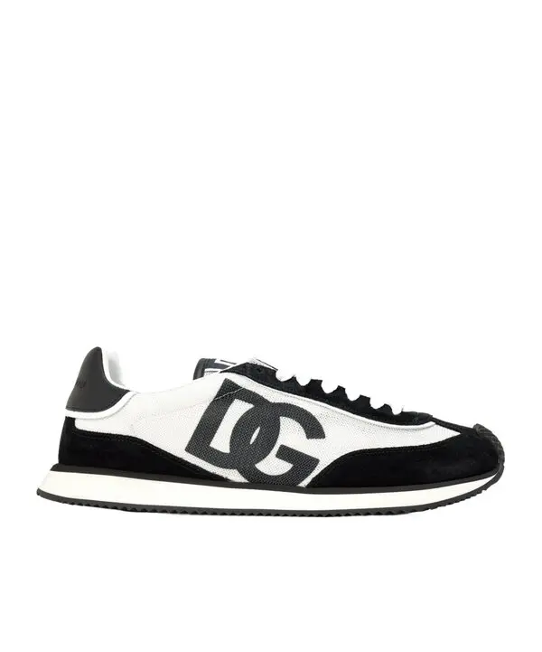 Dolce & Gabbana Color-blocked Suede And Mesh Sneakers