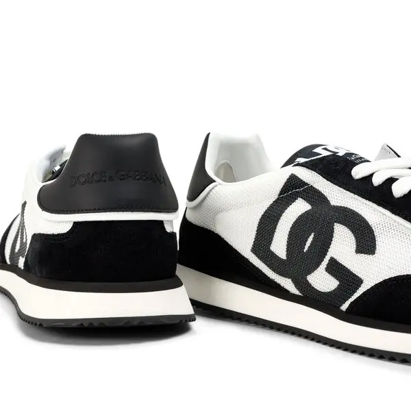 Dolce & Gabbana Color-blocked Suede And Mesh Sneakers