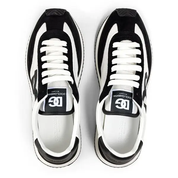 Dolce & Gabbana Color-blocked Suede And Mesh Sneakers