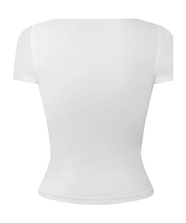 DIESEL® Fitted Cropped T-shirt With Heart Graphic