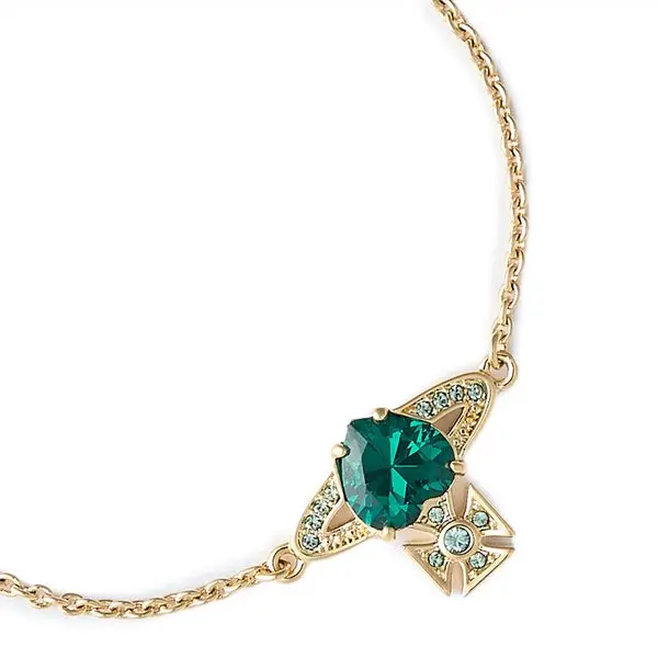 VIVIENNE WESTWOOD Emerald Accent Chain Bracelet