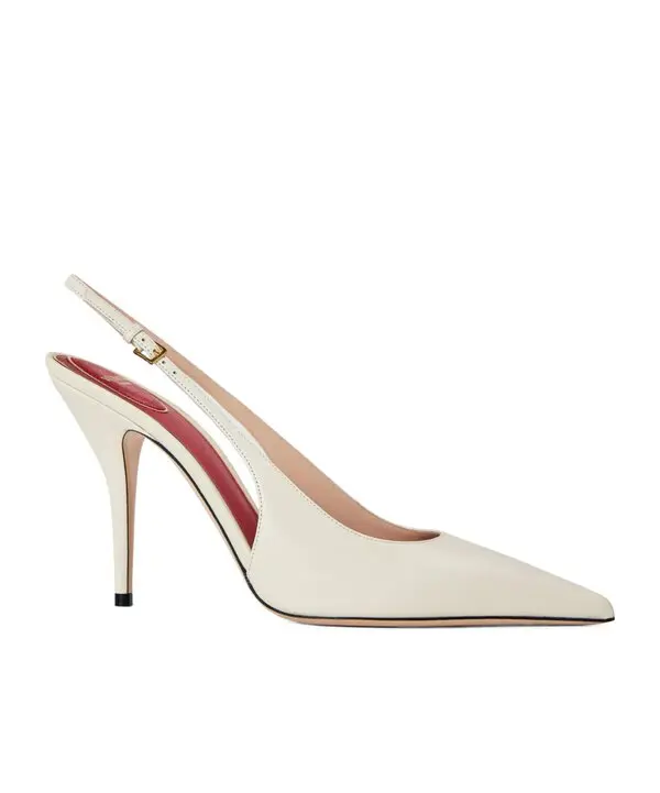 Valentino Garavani Slingback Stiletto Pumps In Smooth Leather