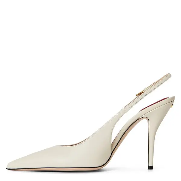 Valentino Garavani Slingback Stiletto Pumps In Smooth Leather