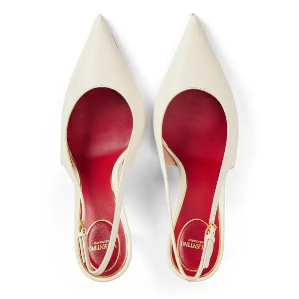Valentino Garavani Slingback Stiletto Pumps In Smooth Leather