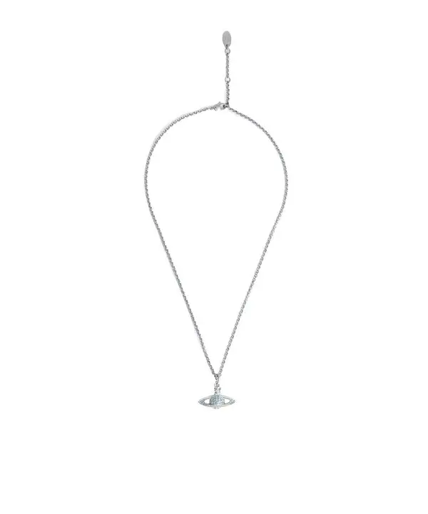 VIVIENNE WESTWOOD Crystal Saturn Orb Pendant Necklace - Gray