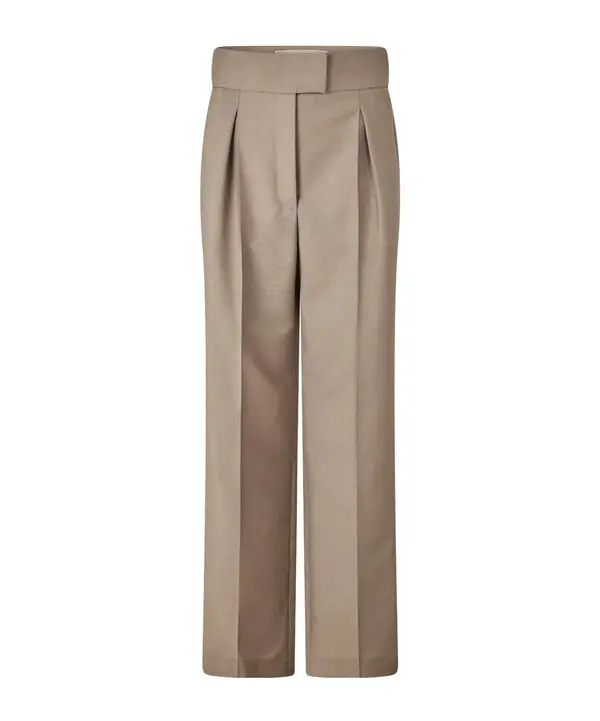 Valentino Garavani Versatile Double-pleated Wide-leg Suit Trousers - Nude