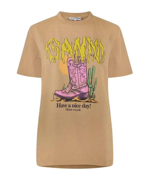 GANNI Comfortable Versatile Casual T-shirt