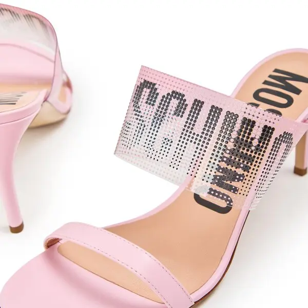 Moschino High Heel Mules With Logo Detailing