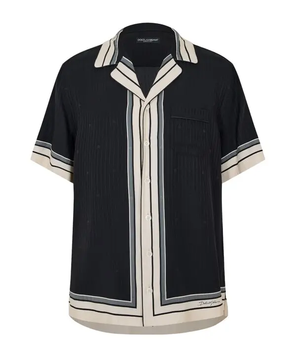 Dolce & Gabbana Vertical Striped Short Sleeve Shirt