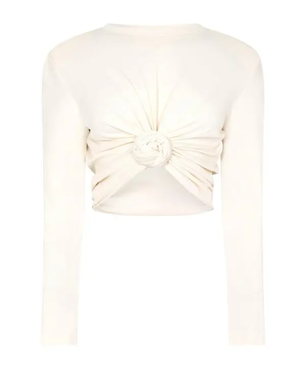 Magda Butrym Long-sleeve Knot Detail Shirt - White