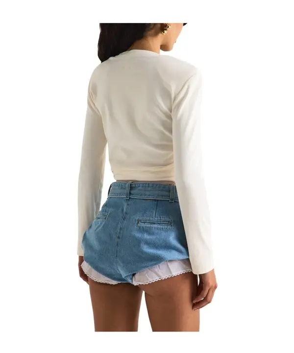 Magda Butrym Long-sleeve Knot Detail Shirt - White