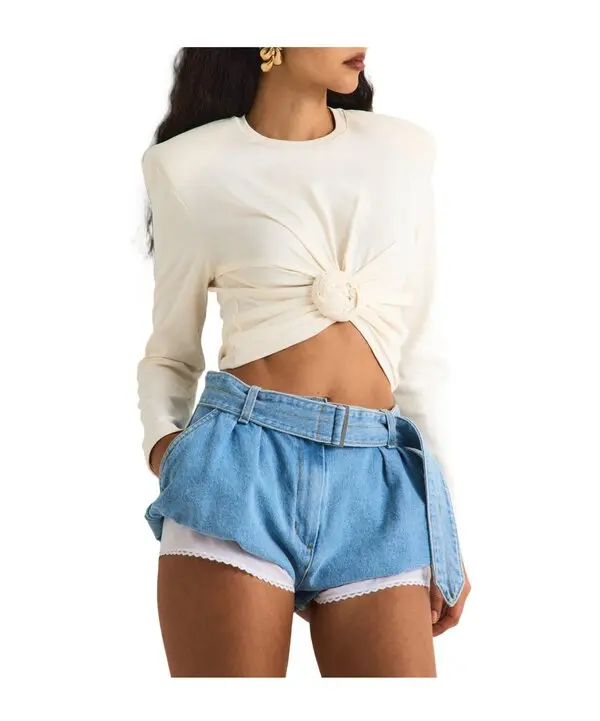 Magda Butrym Long-sleeve Knot Detail Shirt - White