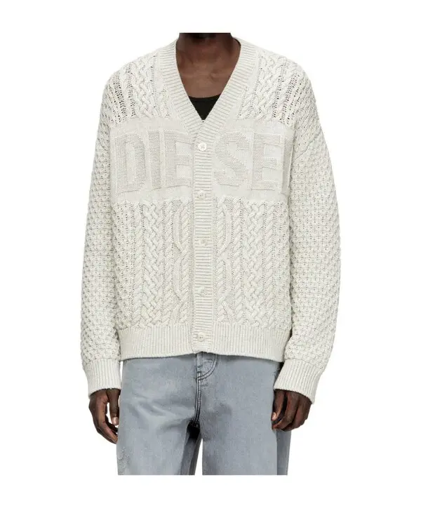DIESEL® Casual Styling Cardigan - White