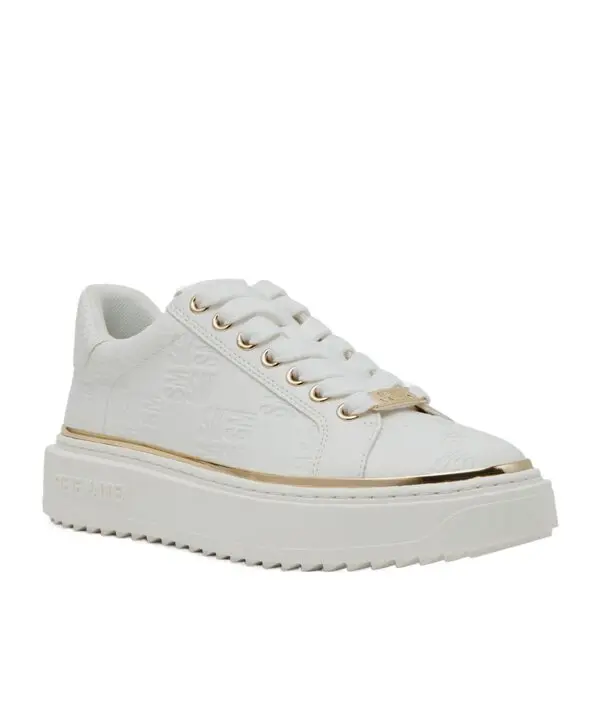 Steve Madden White Embossed Shoes