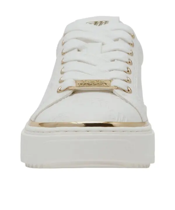 Steve Madden White Embossed Shoes