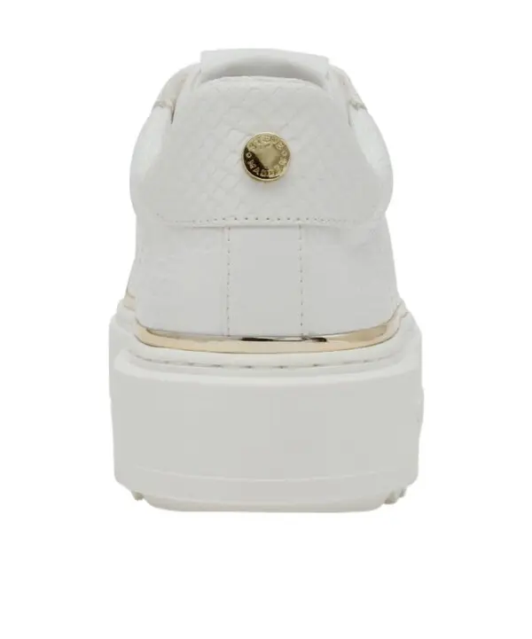 Steve Madden White Embossed Shoes