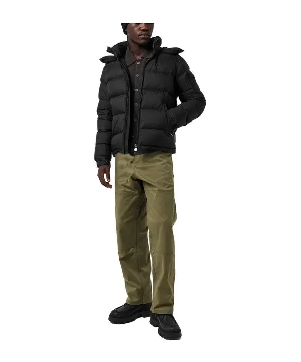 Moncler Cropped Quilted Down Puffer Jacket With Fur Hood