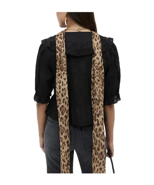 Rixo Ellery Short Sleeve Blouse - Black