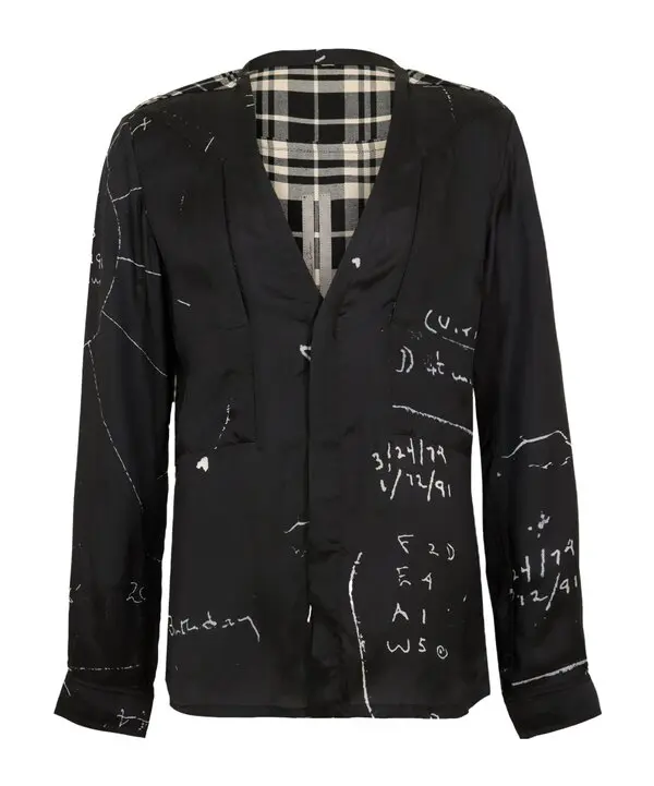 Rick Owens Patterned Long Sleeve Shirt