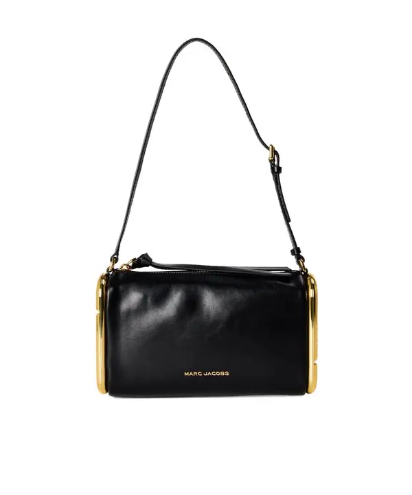 Marc Jacobs Gold Tone Trim Shoulder Bag - Black