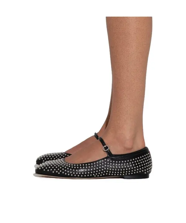 AeydĒ Studded Mary Jane Ballet Flats