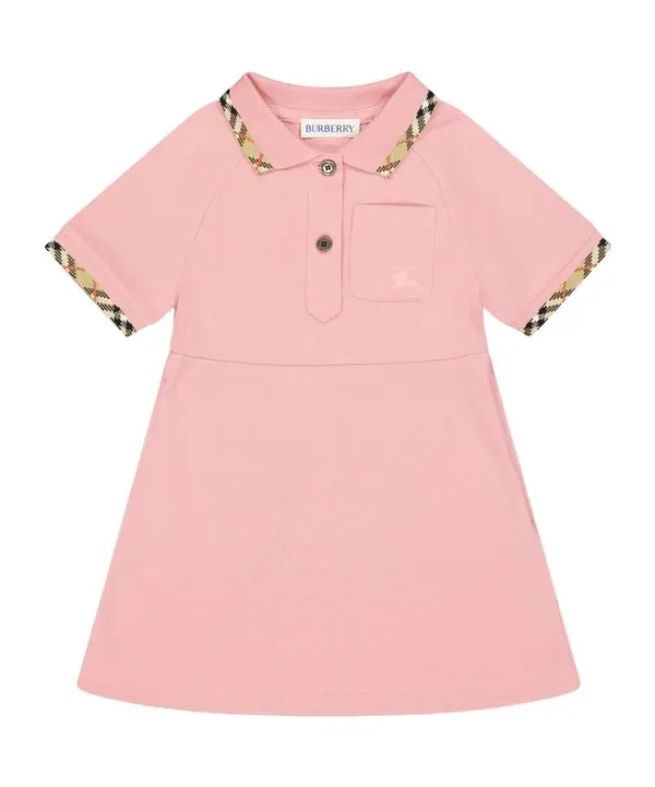 Burberry Short Sleeve Collared Dress - Pink