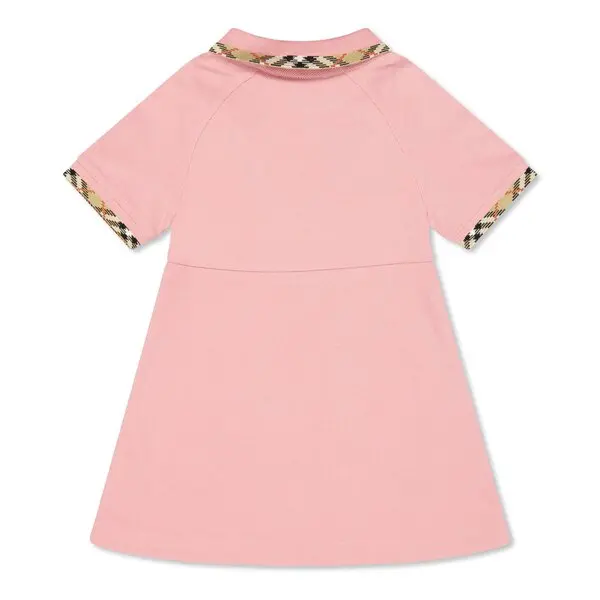 Burberry Short Sleeve Collared Dress - Pink