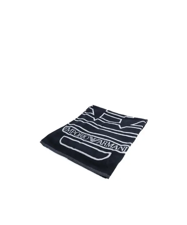 Emporio Armani Woven Towel - Black