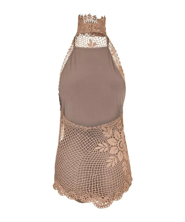 Magda Butrym Crochet Hollow-out Top - Nude