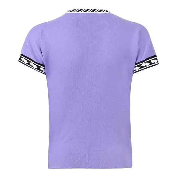 Versace Round Neck Knit Short Sleeve Top