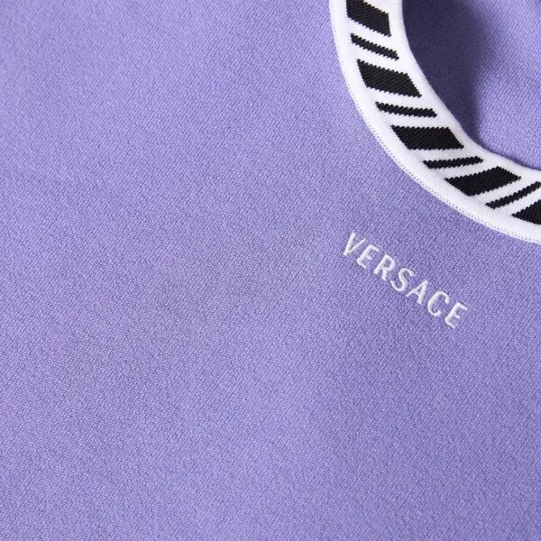 Versace Round Neck Knit Short Sleeve Top