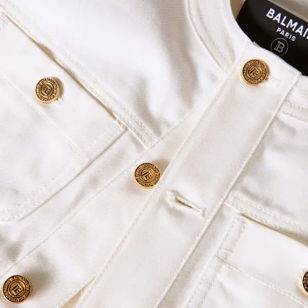 Balmain Solid-color Denim Jacket
