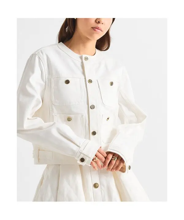 Balmain Solid-color Denim Jacket