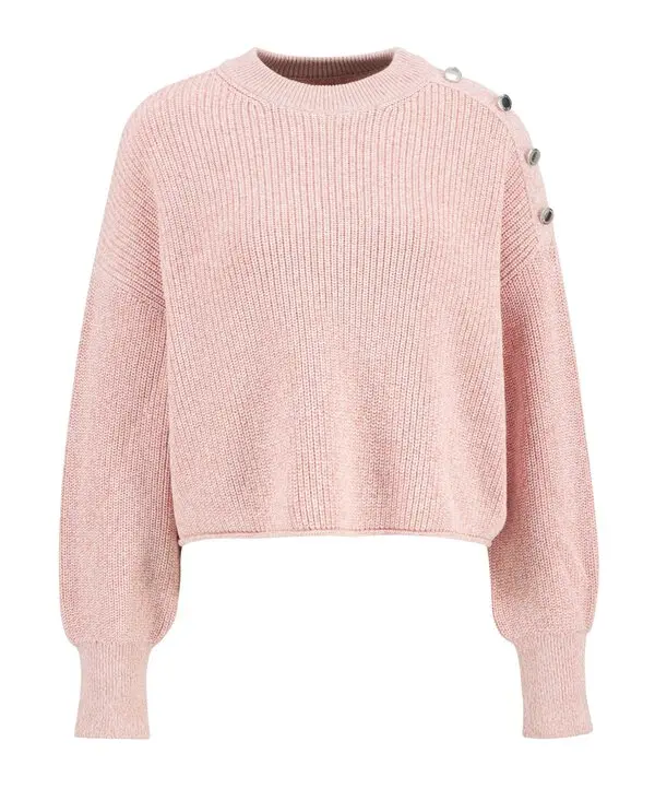 Barbour Pure Cotton Knit Sweater With Button Detailing