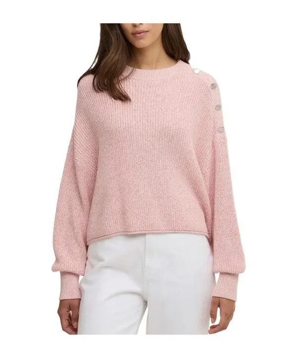 Barbour Pure Cotton Knit Sweater With Button Detailing