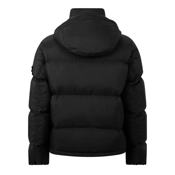 Stone Island Down Puffer Jacket With Stand Collar - Black