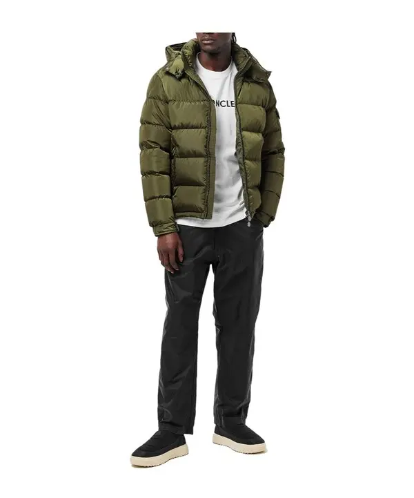 Moncler Maya Down Short Puffer Jacket With Detachable Hood