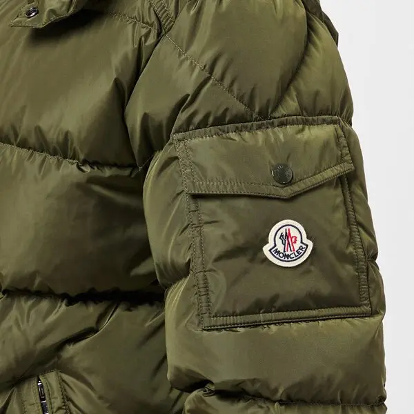 Moncler Maya Down Short Puffer Jacket With Detachable Hood