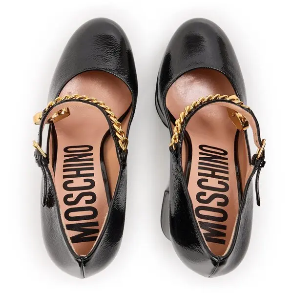 Moschino Platform Mary Jane Heels With Heart Charm